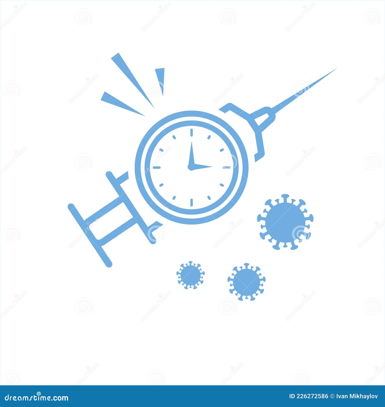 Vaccination Schedule Line Icon. Vaccine Syringe Sign Stock Vector ...