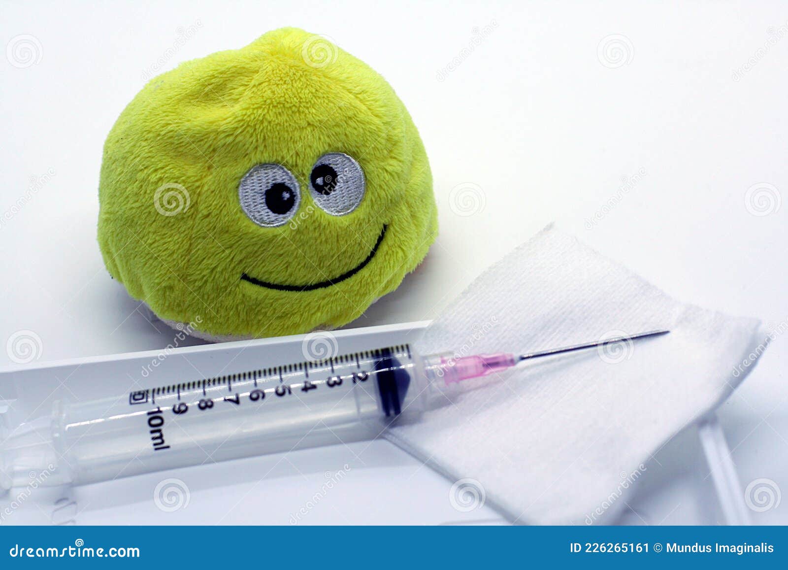 Vaccination Syringe with Happy Smiley Face Stock Image - Image of ...
