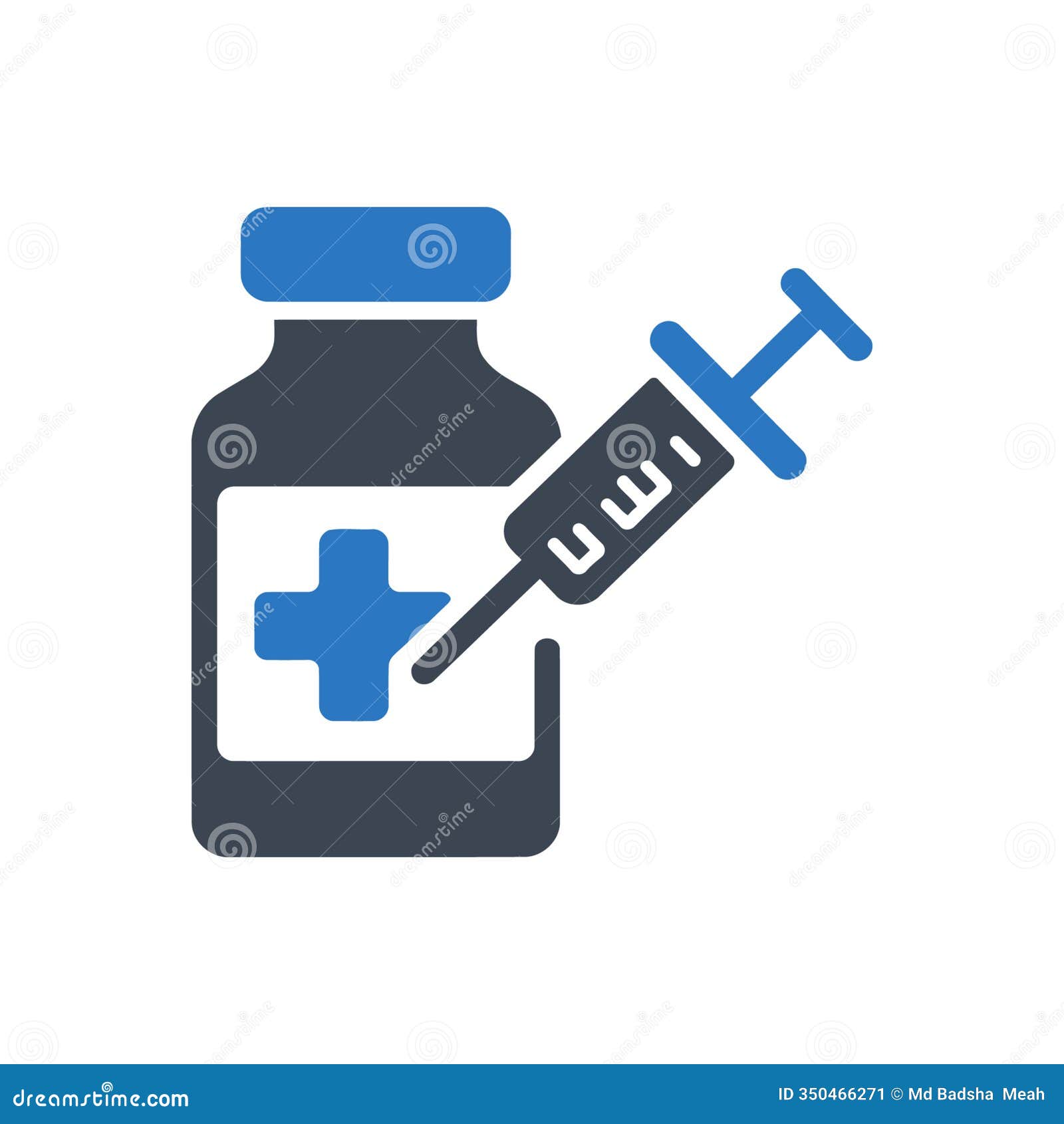 Vaccination Syringe With Alert Sign. Precautions About Drug, Dope ...