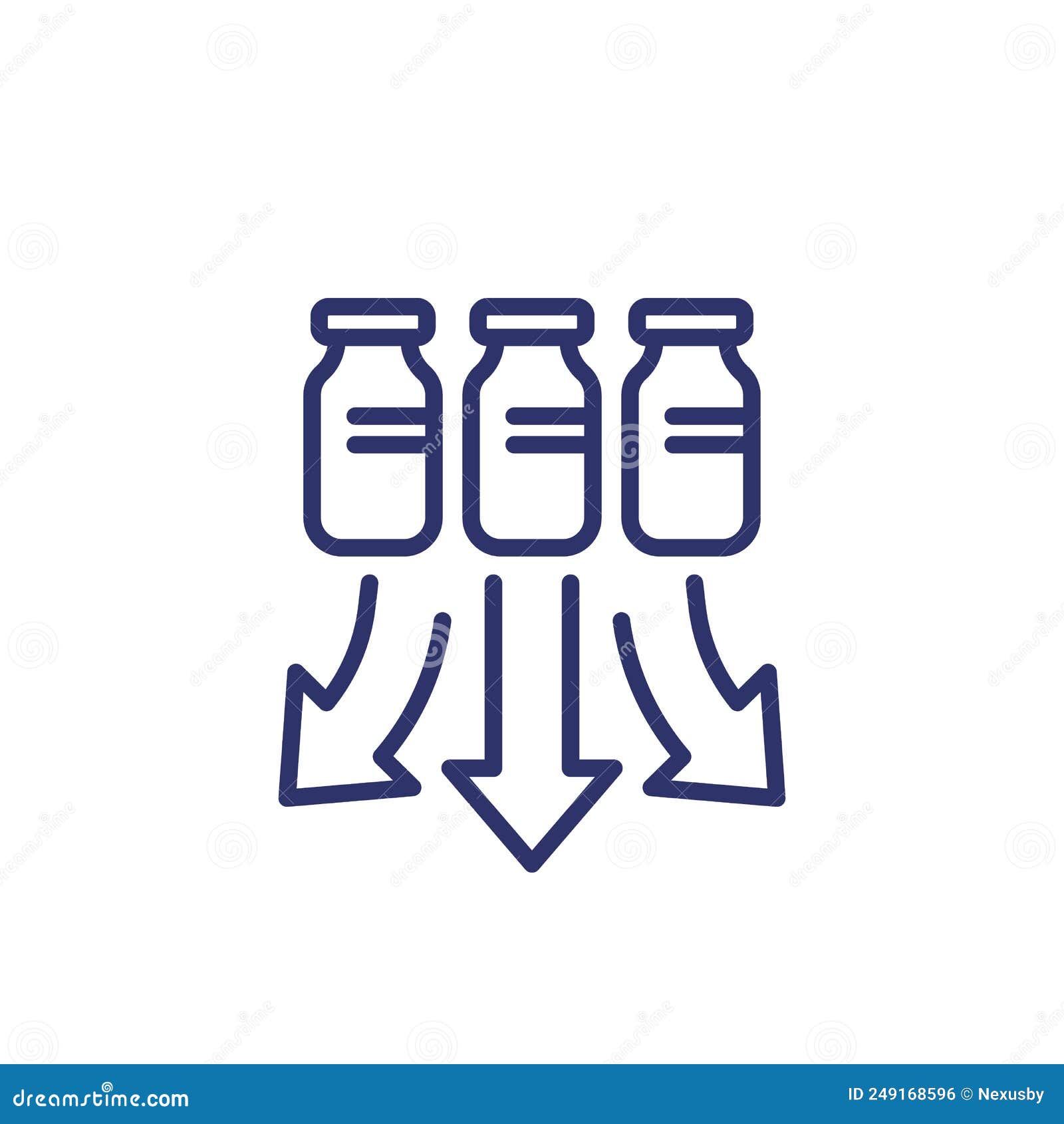 Vaccine Distribution Line Icon on White Stock Vector - Illustration of ...