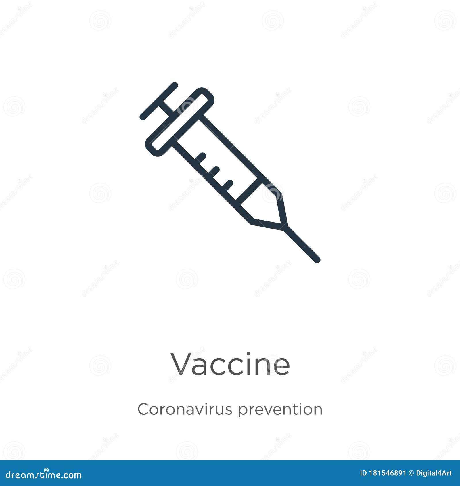 Vaccine Icon. Thin Linear Vaccine Outline Icon Isolated on White ... Vaccine Icon. Thin Linear Vaccine Outline Icon Isolated on White ...