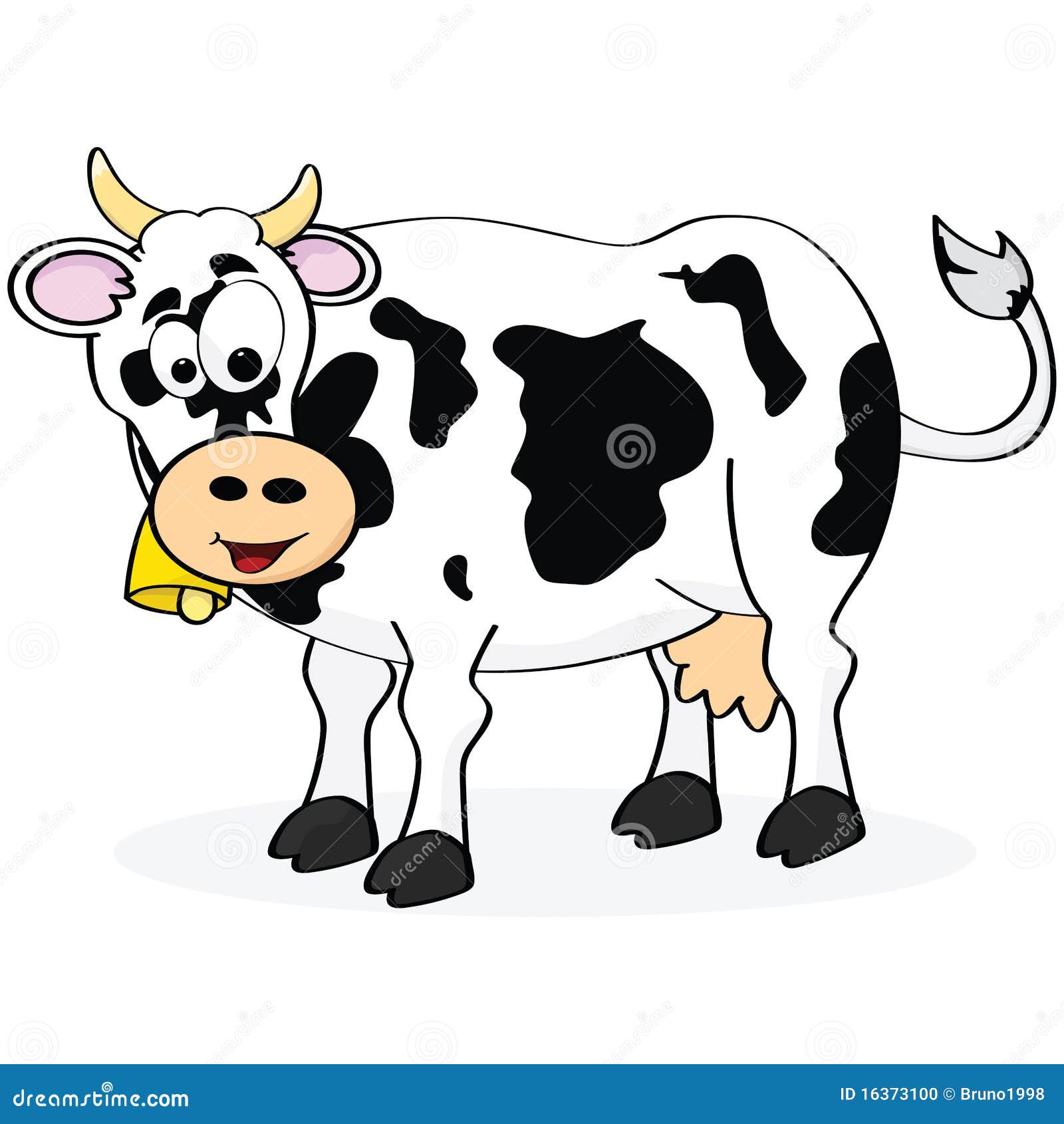 Vache illustration de vecteur. Illustration du mignon - 16373100