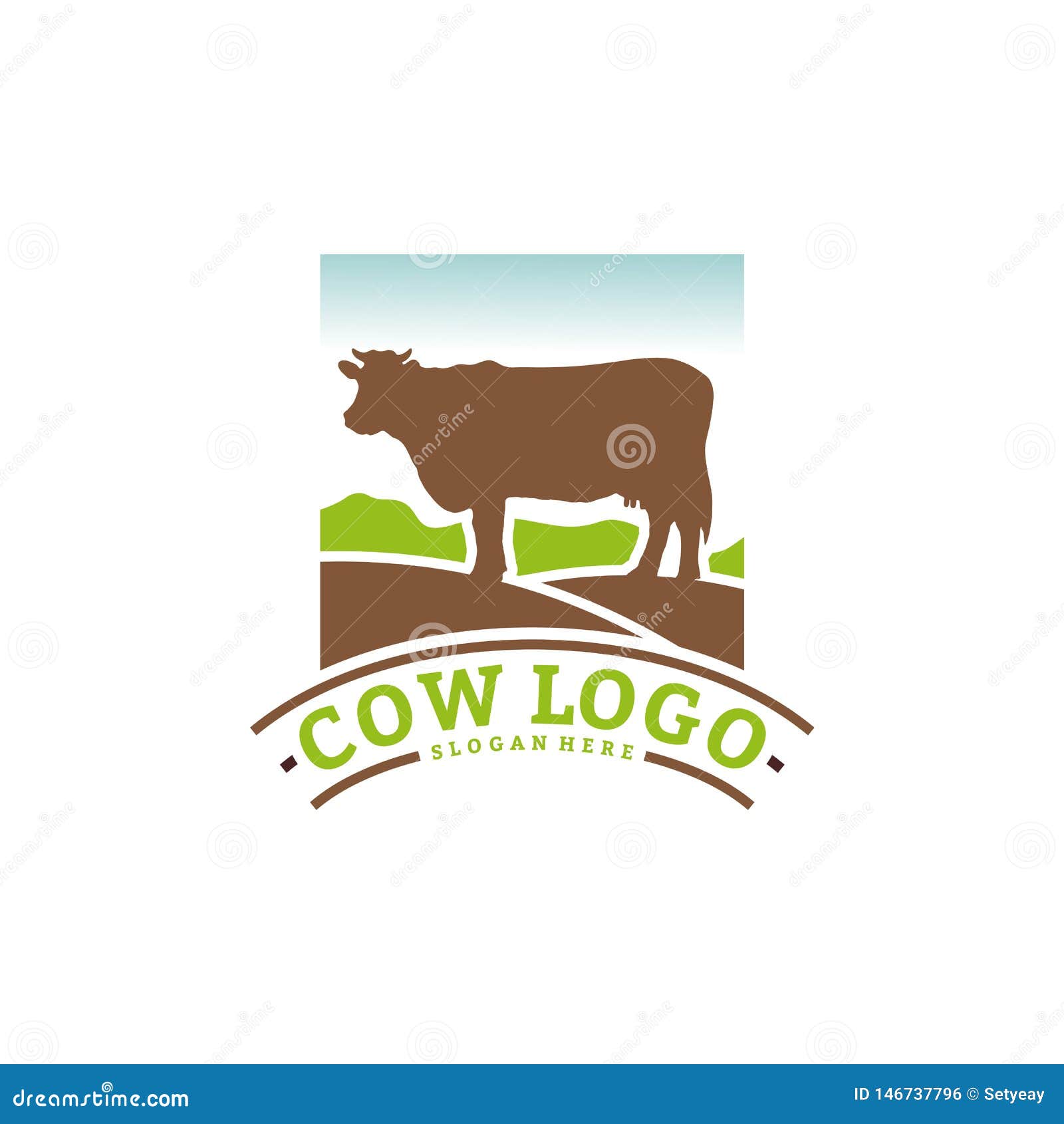 Vache Logo Design Concepts Ferme Logo Template Vector De Vache Symbole ...