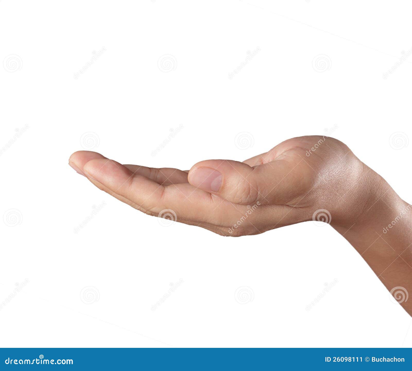 Vacie La Mano Abierta Aislada Imagen de archivo - Imagen de asimiento ...