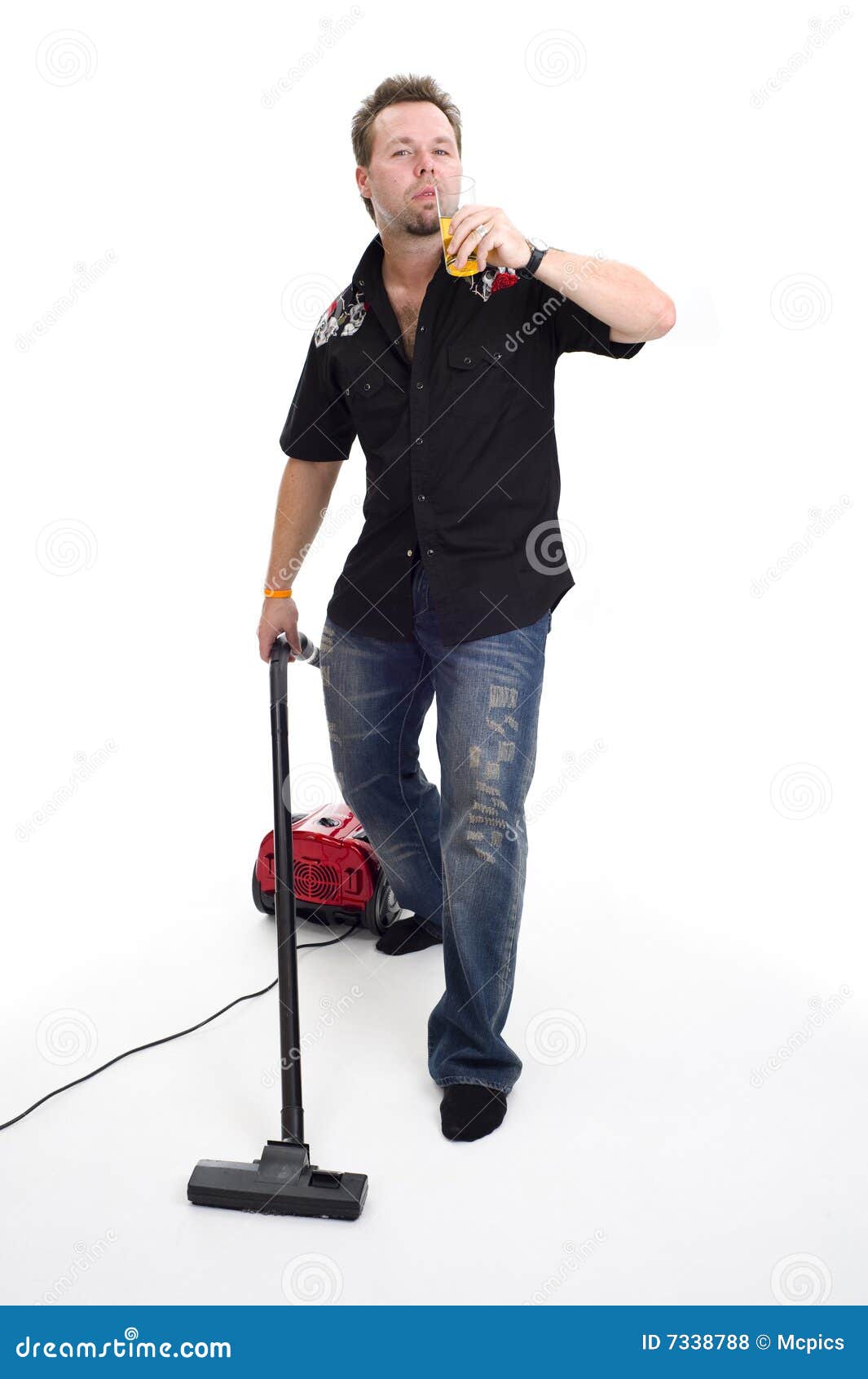 Vacuum cleaner and beer stock photo. Image of carpet, beer - 7338788