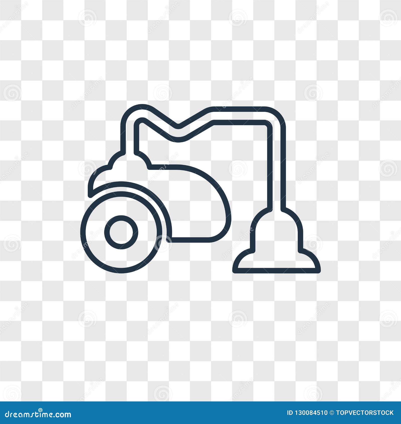 Vacuum Cleaner Concept Vector Linear Icon Isolated on Transparent ...