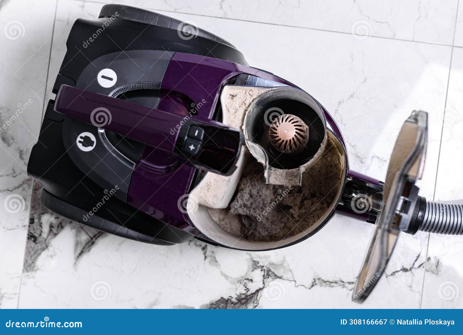 Vacuum Cleaner Full of Garbage after Home Cleaning. Stock Image - Image ...