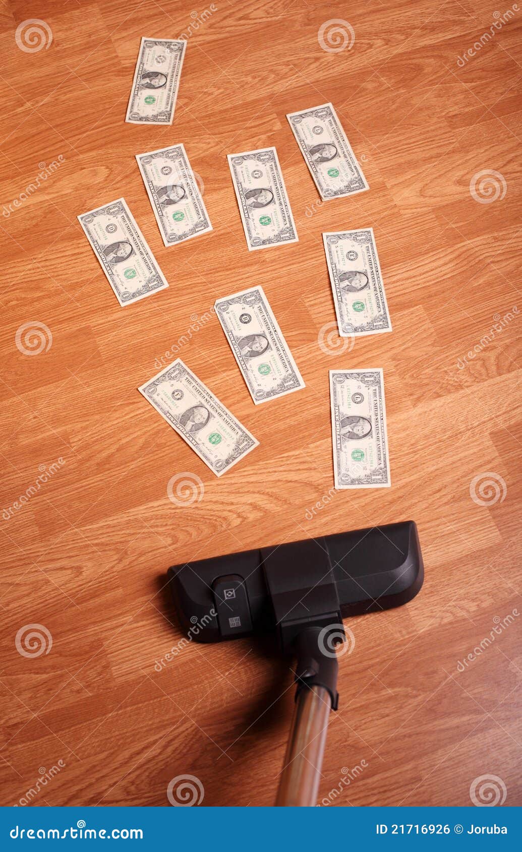 Vacuum cleaner with money stock photo. Image of duster - 21716926
