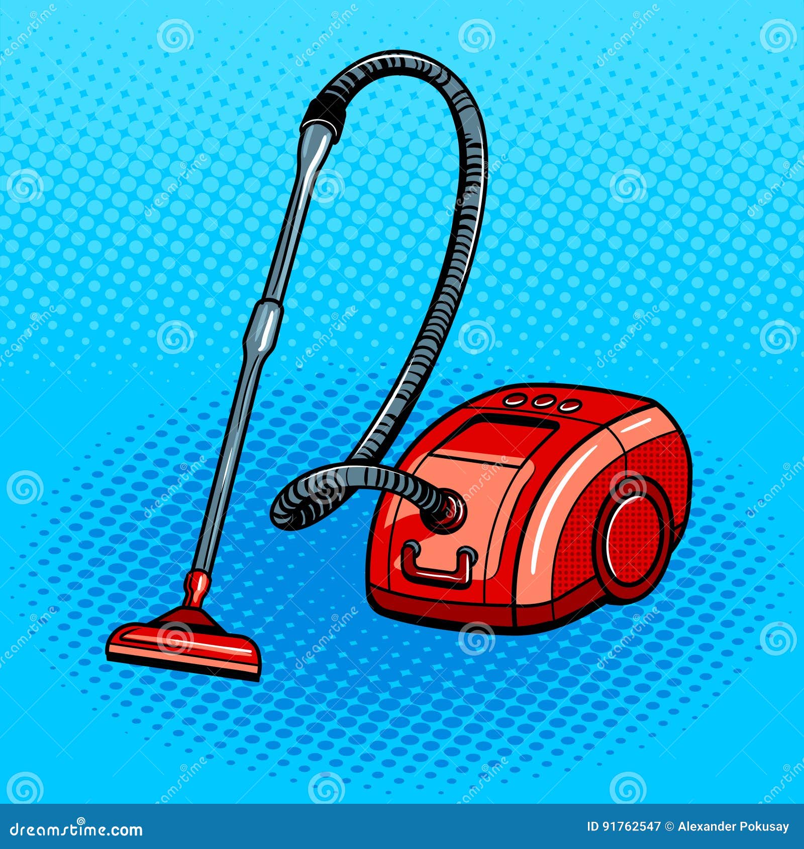 Vacuum Cleaner Pop Art Style Vector Illustration Stock Vector ...