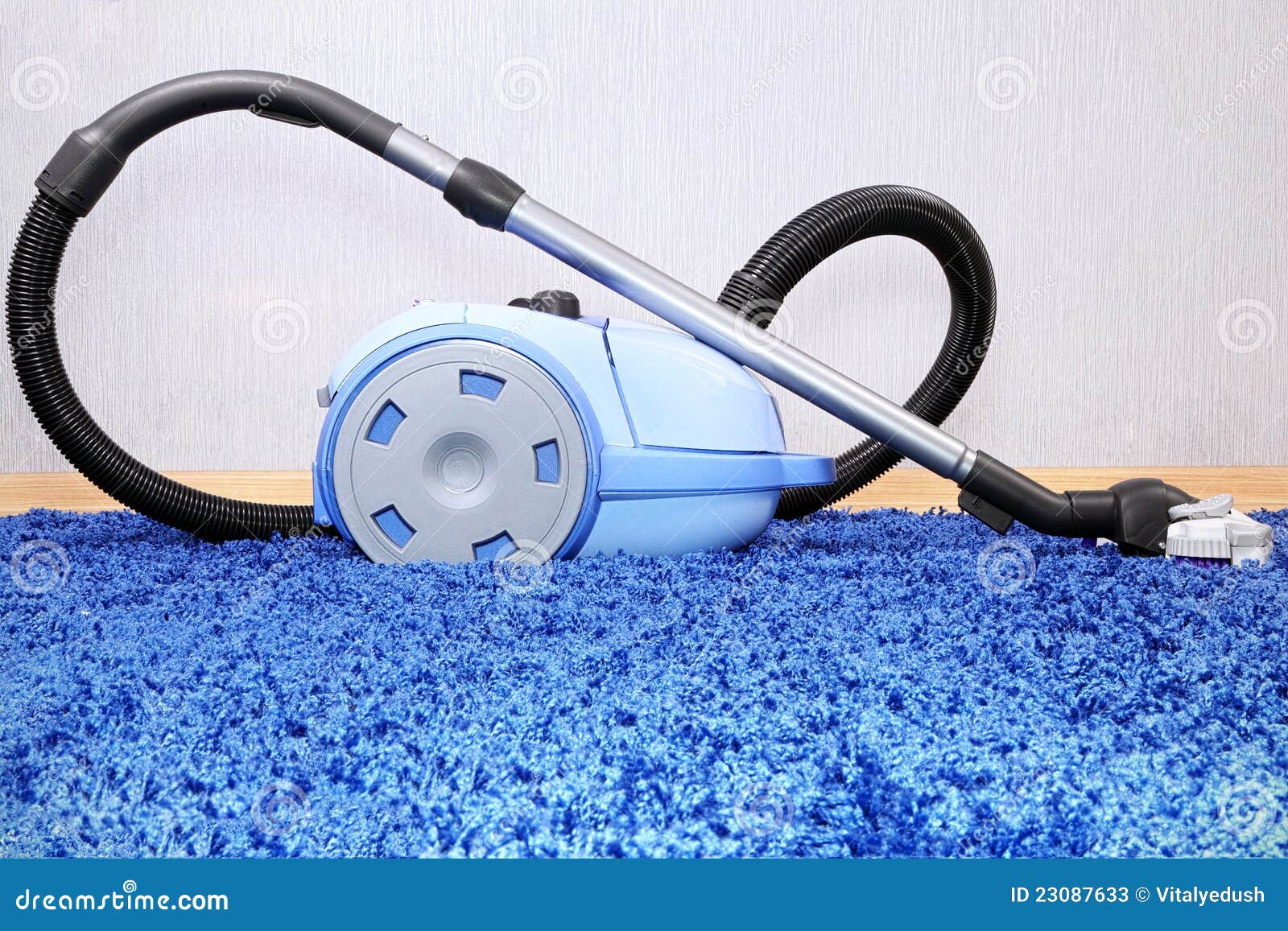 Vacuum Cleaner Stand on Blue Carpet. Stock Image - Image of home ...