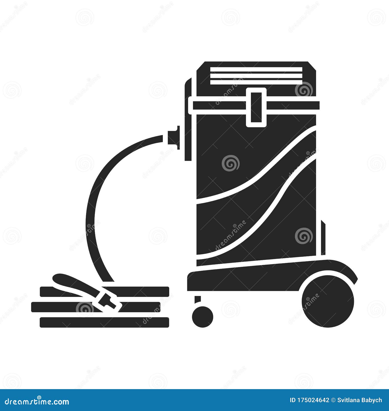 Vacuum Cleaner Vector Icon.Black Vector Icon Isolated on White ...