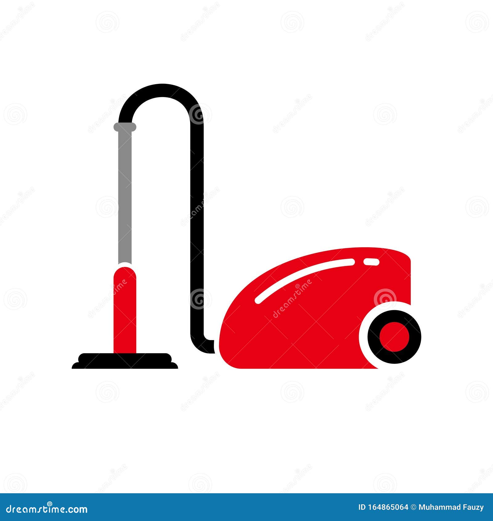 Vacuum Cleaner Vector Illustration with Simple Flat Design Stock Vector ...