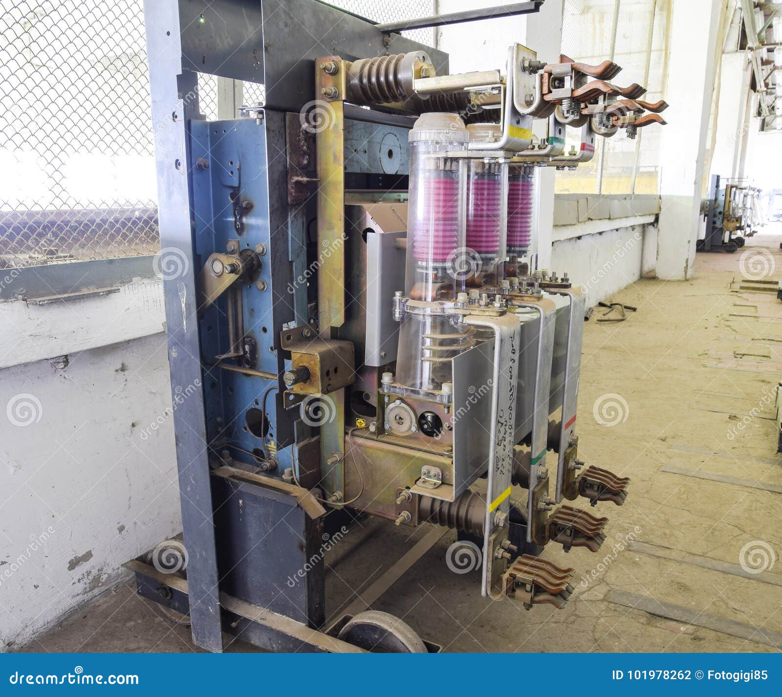 Vacuum High Voltage Switch. Electrical Equipment of the Pumping Stock ...