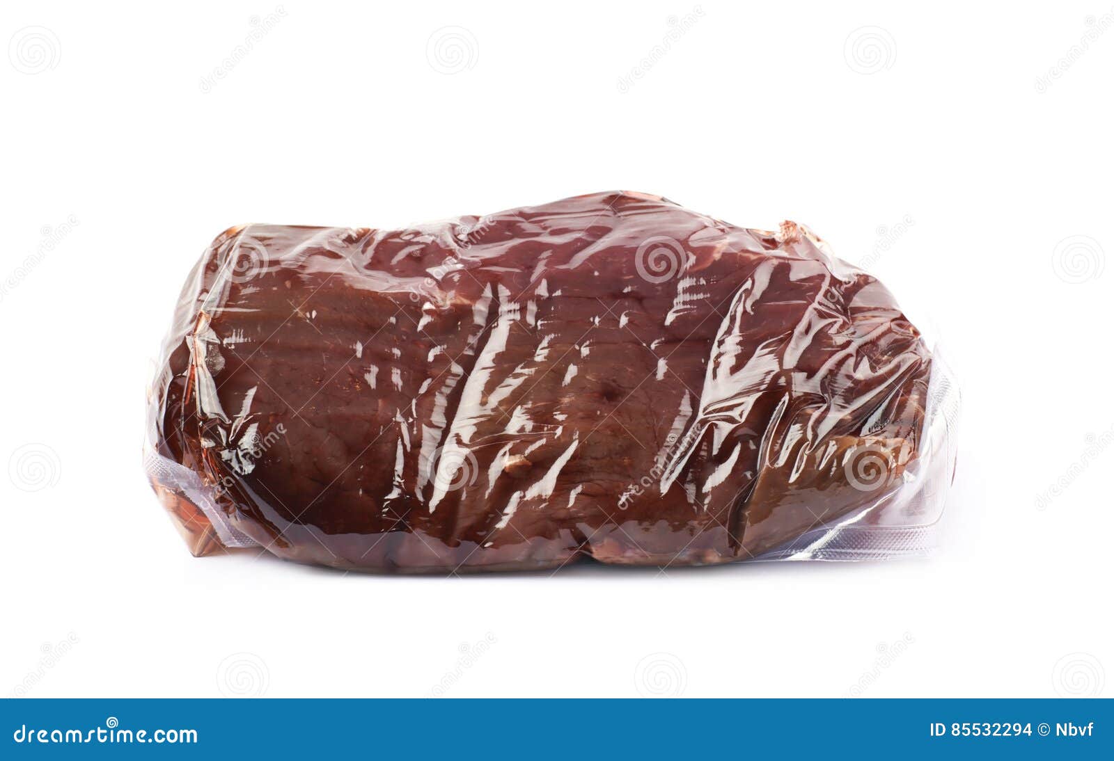 Vacuum Packed Beef Meat Isolated Stock Photo - Image of packaging ...