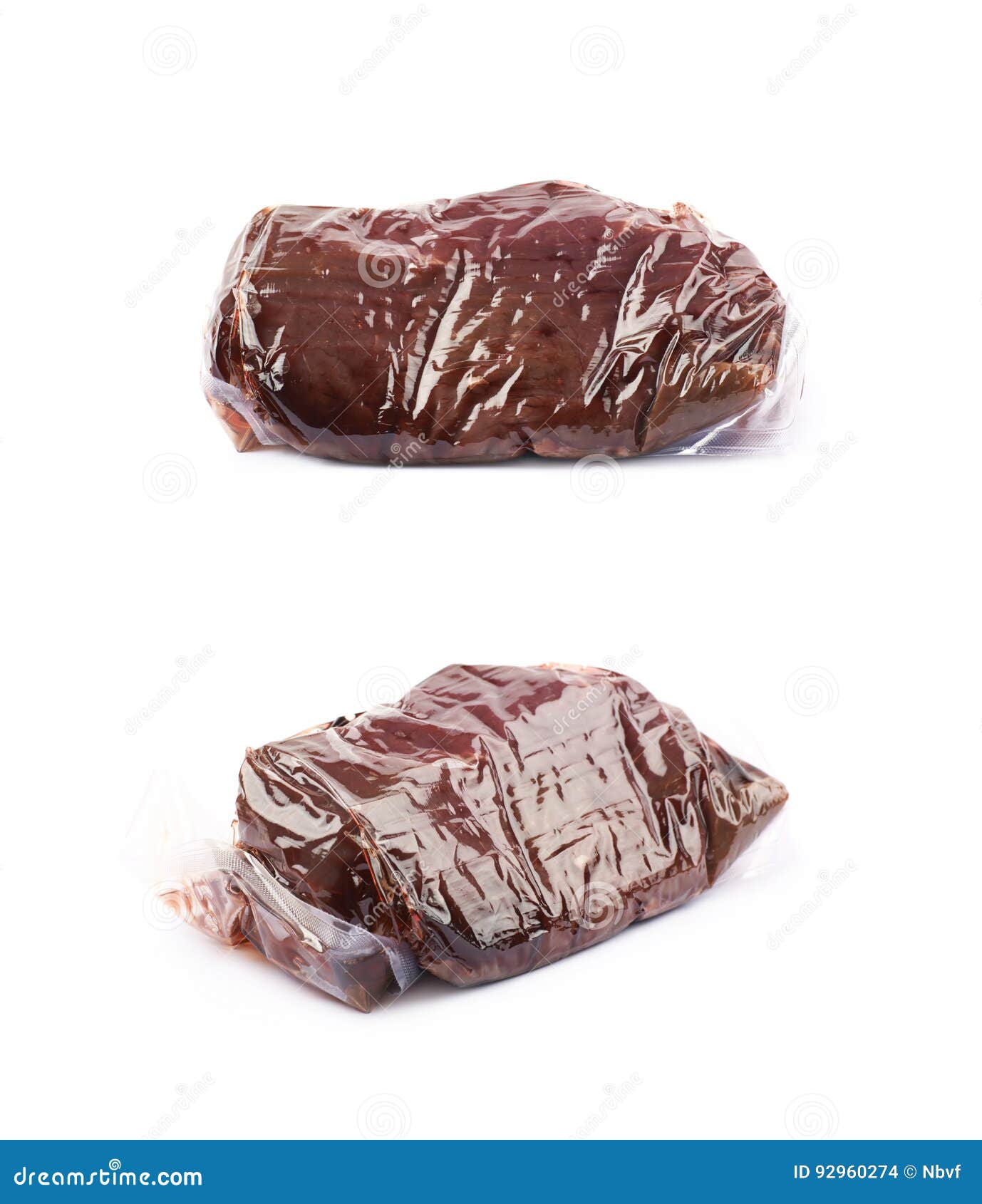 Vacuum Packed Beef Meat Isolated Stock Photo - Image of packaging ...