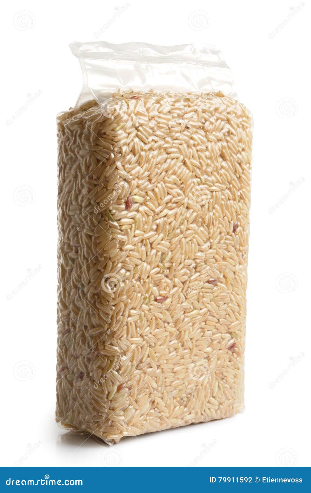 Vacuum Packed Long Grain Brown Rice. Stock Photo - Image of white ...
