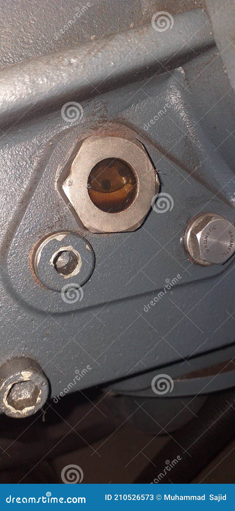 Vacuum Roatry Pump Oil Level Gauge for Check Oil Level Stock Image ...