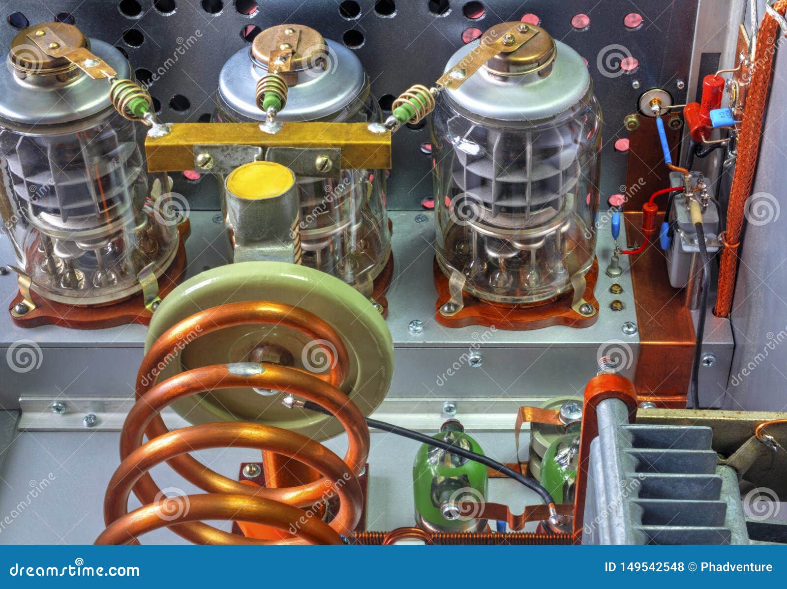 Vacuum Tubes Shortwave Power Amplifier Stock Photo - Image of radiolamp ...