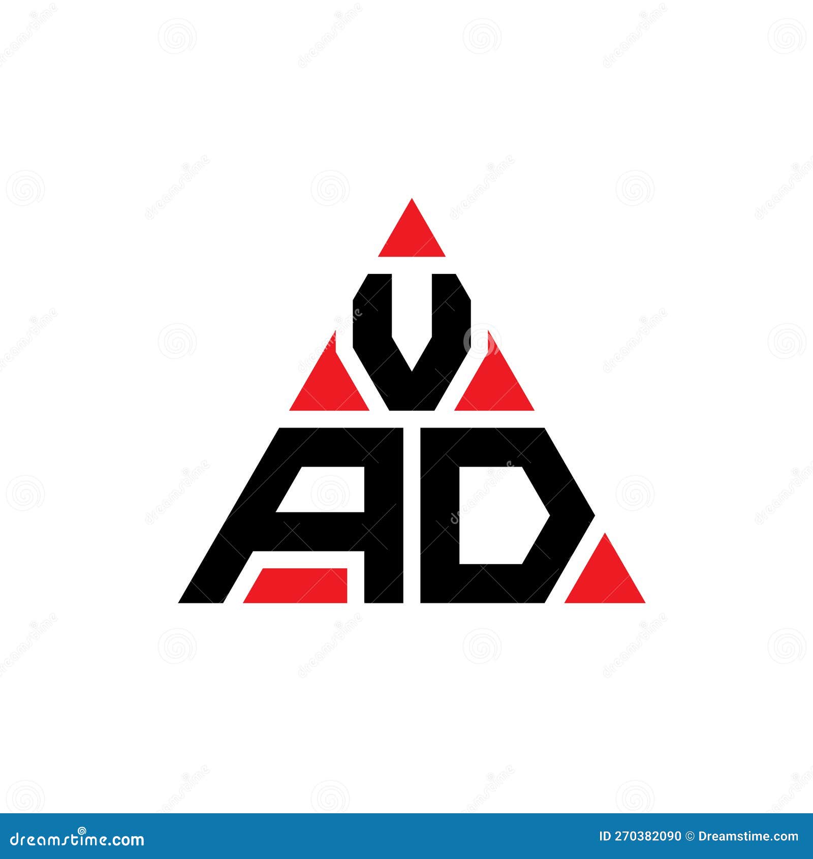 VAD Triangle Letter Logo Design with Triangle Shape. VAD Triangle Logo ...
