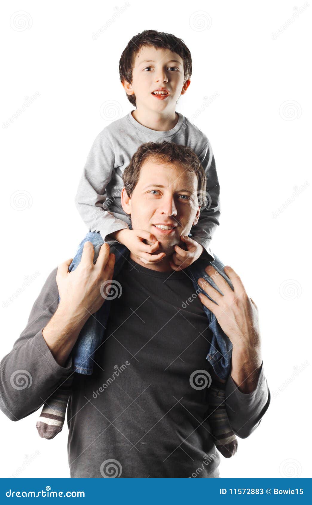 Vader en zoon stock afbeelding. Image of affectie, weinig - 11572883