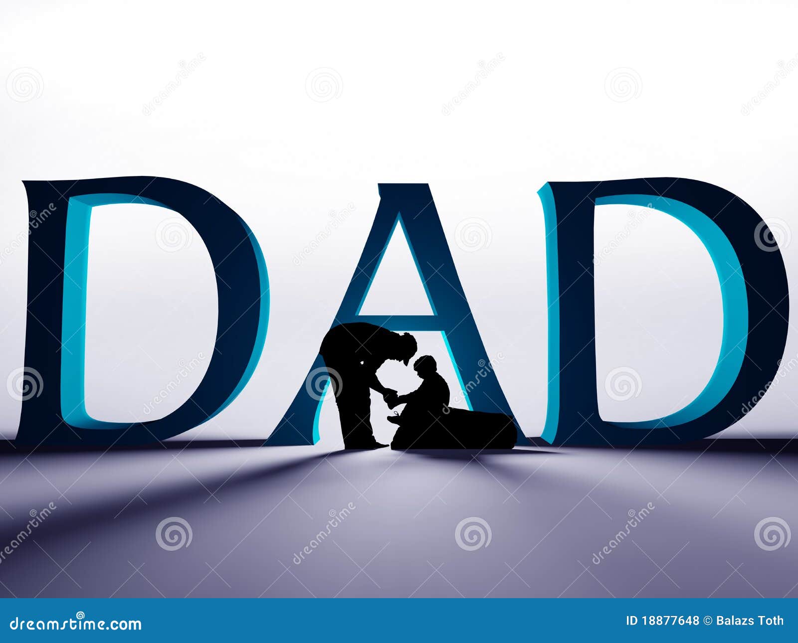 Vader En Zoon in Het Kader Van Grote DAD Teksten Stock Illustratie ...