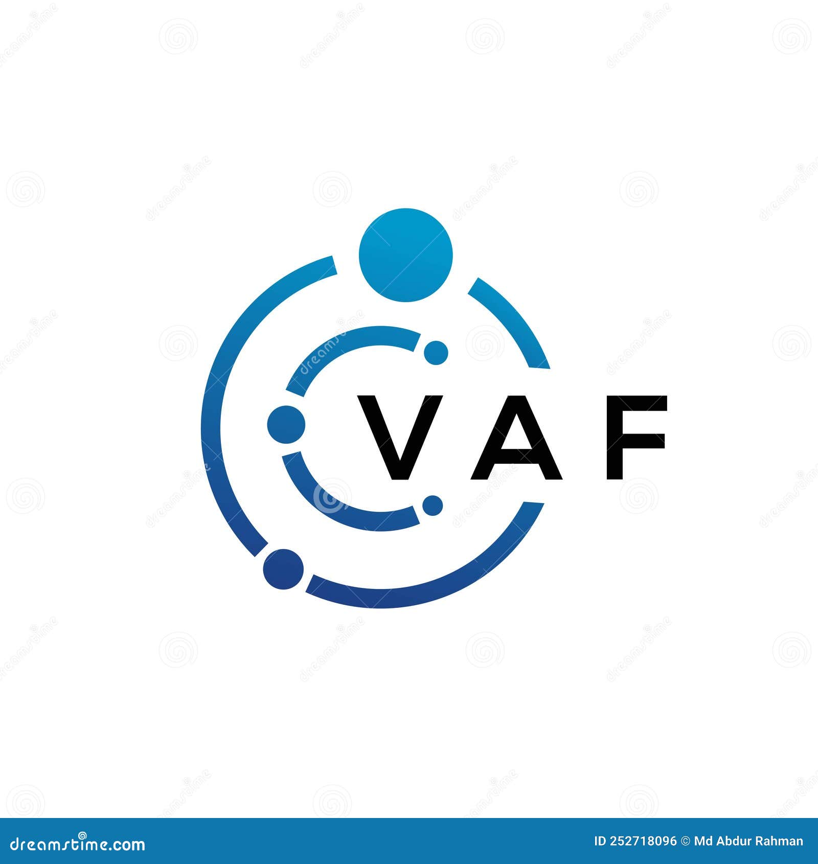 VAF Letter Technology Logo Design on White Background. VAF Creative ...
