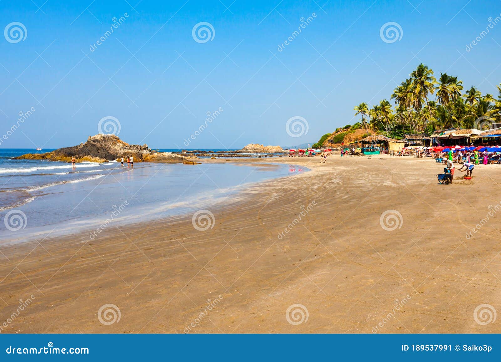 Vagator Beach in Goa, India Stock Image - Image of water, paradise ...