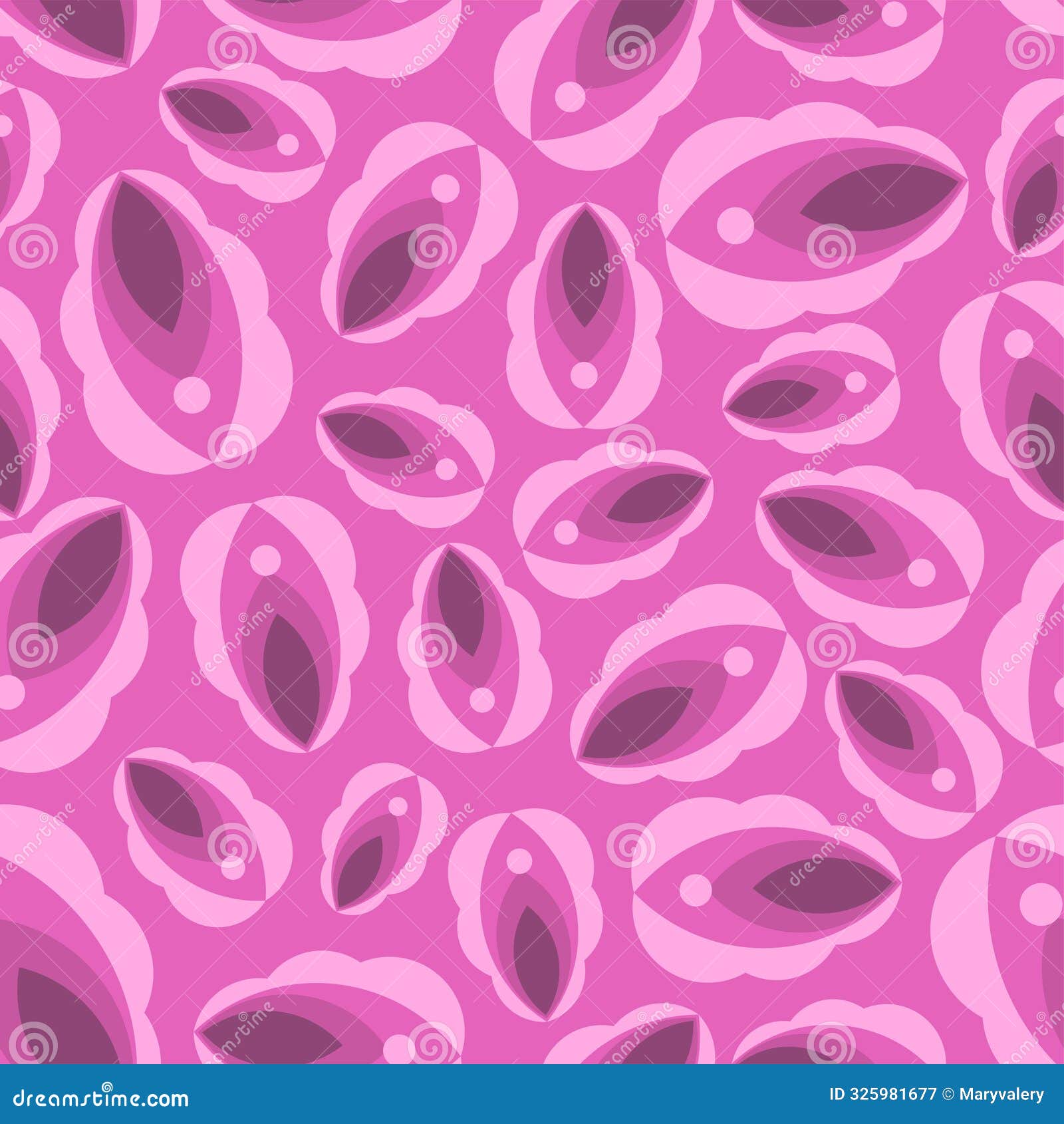Vagina Abstract Drawing Pattern Seamless. Vulva Geometric Drawing ...
