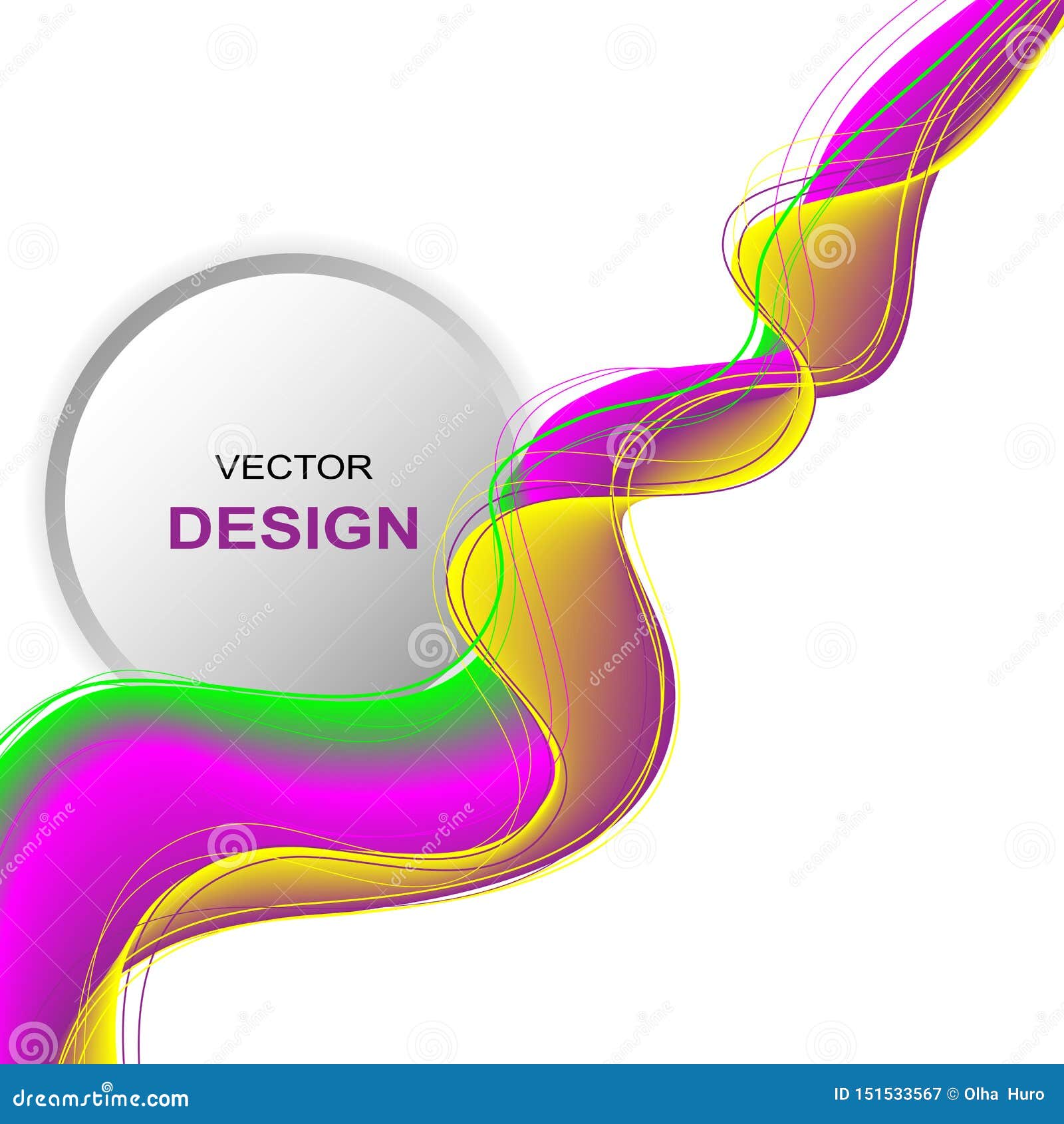 Vague Lumineuse De Gradient Sur Le Fond Blanc Eps10 Illustration de ...