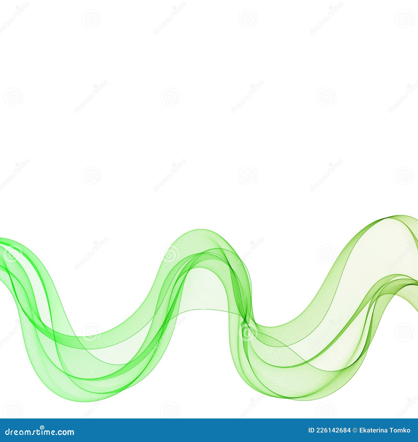 Vague Verte. Illustration Graphique Moderne Abstraite. Eps 10 ...