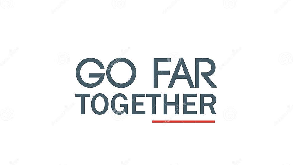 Vai Distante Junto O Projeto Da Tipografia Ilustração do Vetor ...