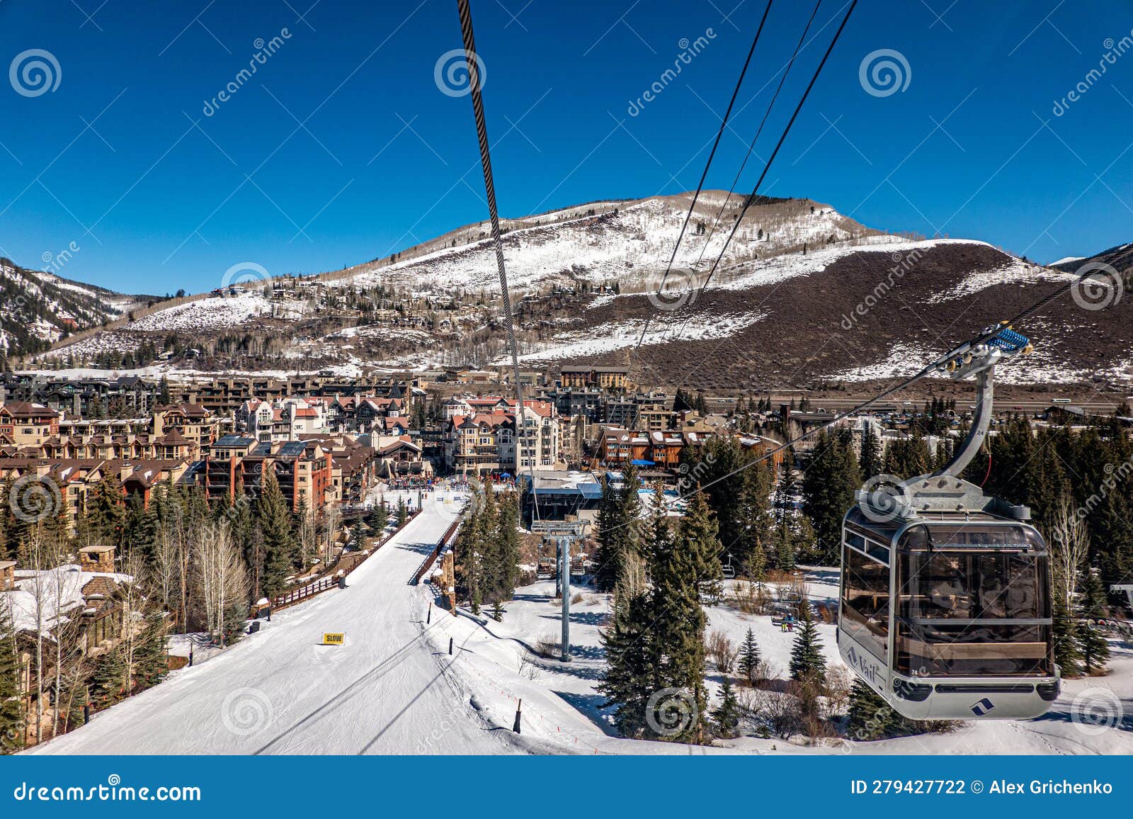 Vail Ski Resort Town and Ski Mountain in Colorado Editorial Photography ...