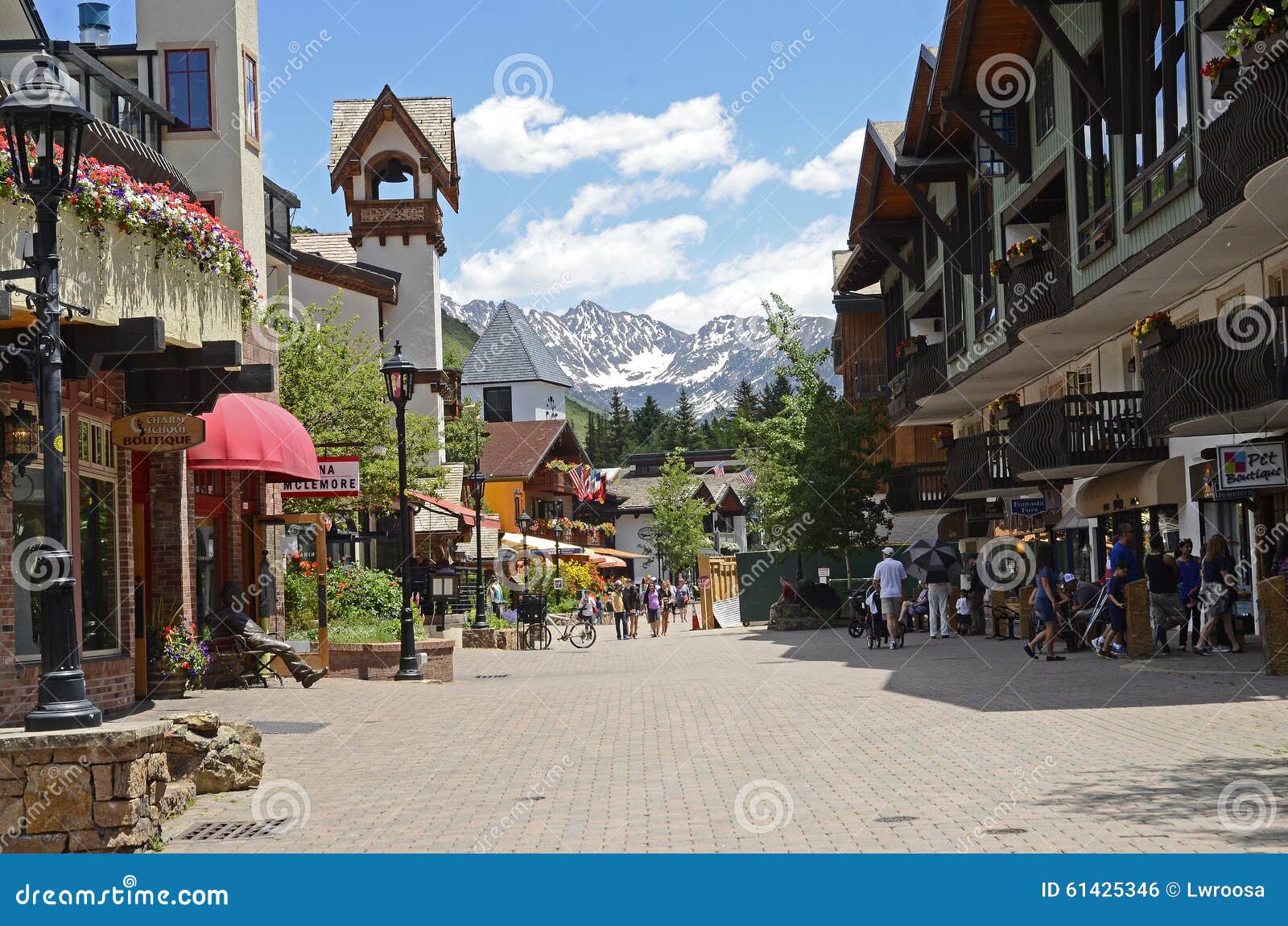 Vail Street editorial photo. Image of spring, commerce - 61425346