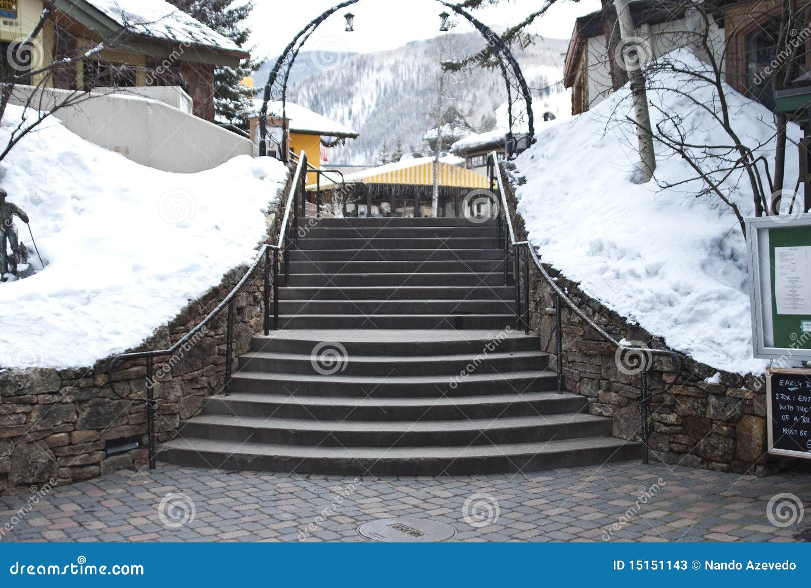 Vail Village Elements 2 of 3 Stock Image - Image of stone, empty: 15151143