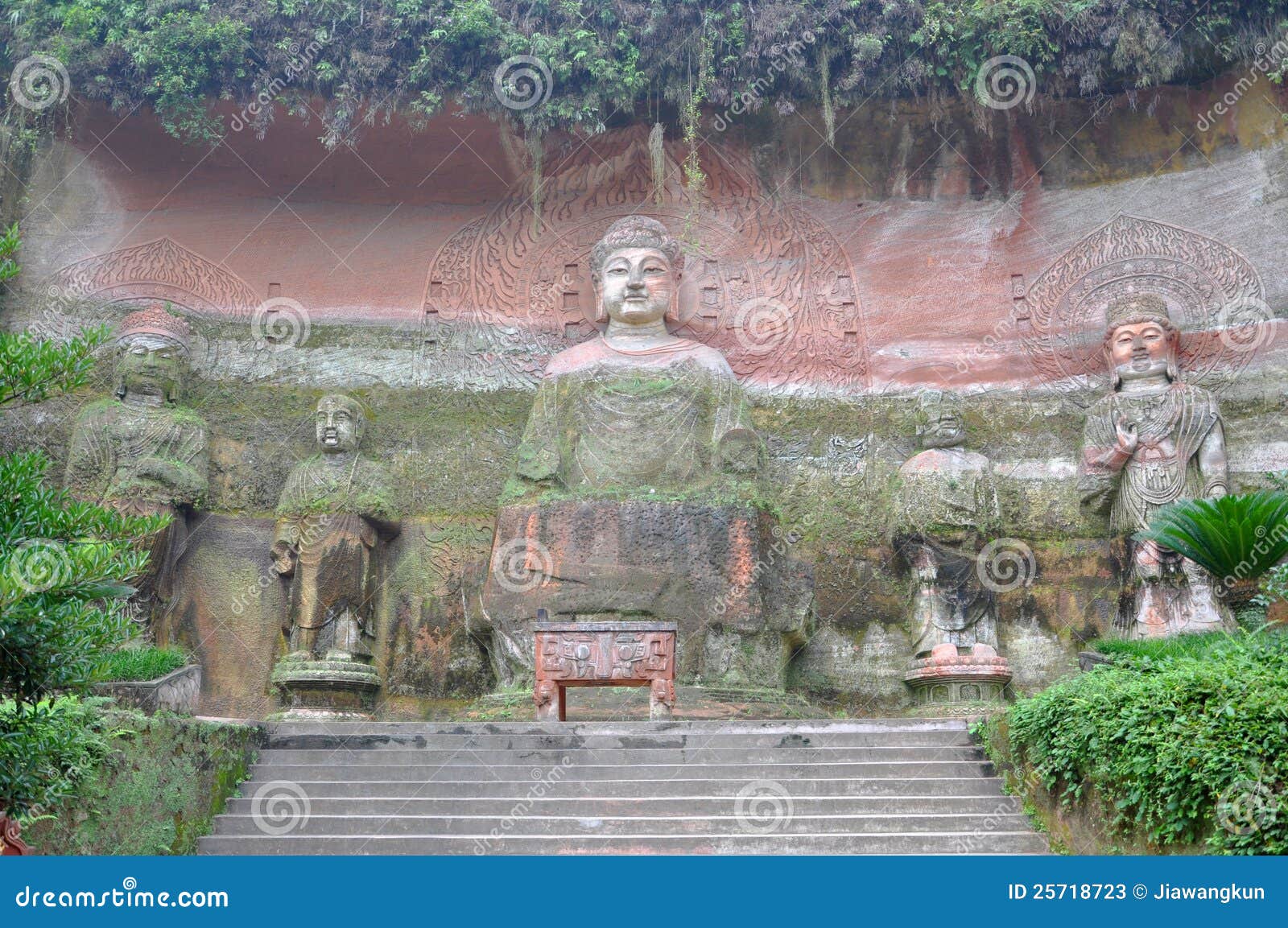 Vairocana Buddha in the Cave, Leshan, China Stock Image - Image of ...