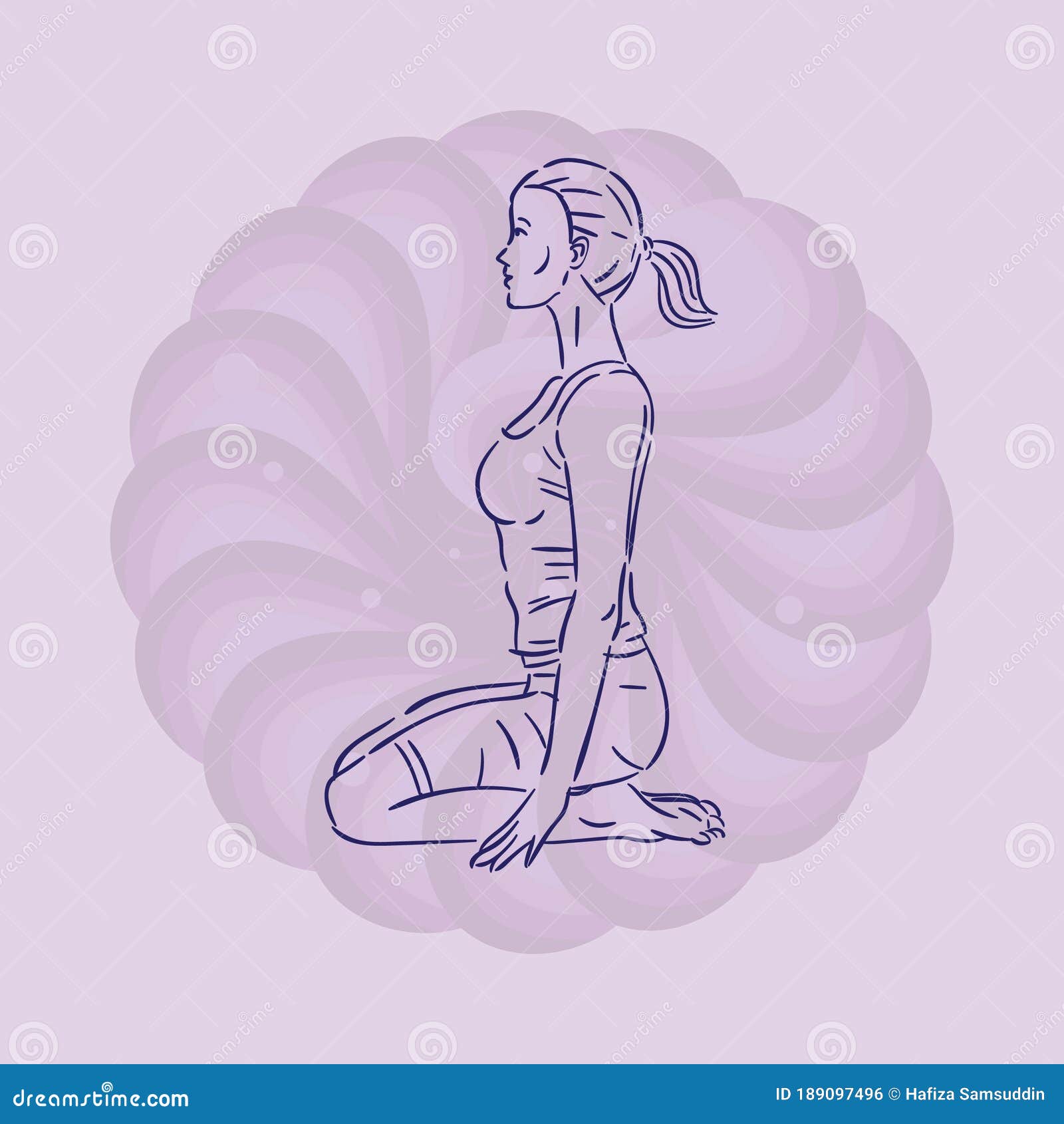 Vajrasana. Vector Illustration Decorative Design Stock Vector ...