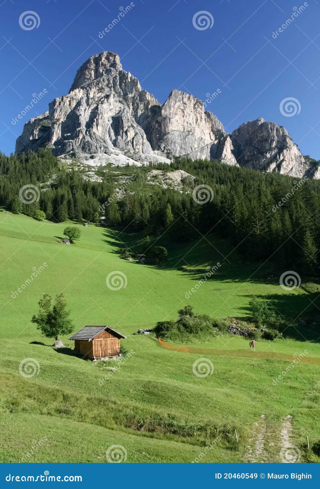 Val Badia Dolomites Sassongher Mountain Stock Image - Image of rock ...