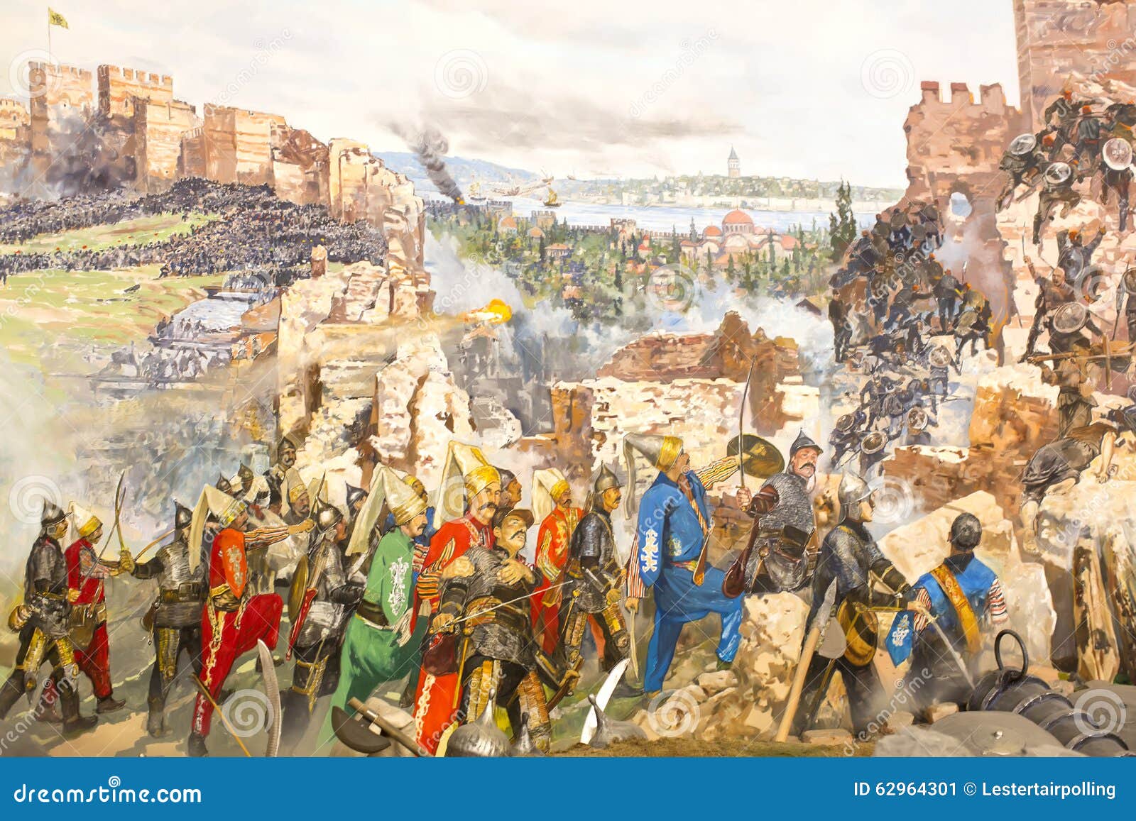 Val van Constantinopel redactionele foto. Image of wapens - 62964301