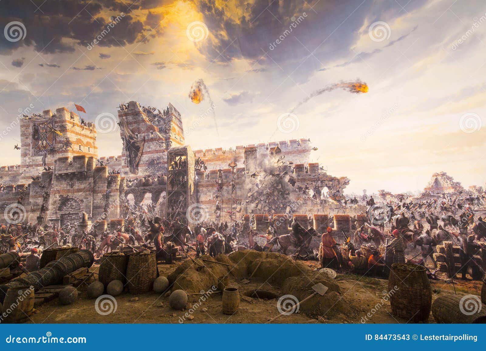 Val Van Constantinopel in 1453 Redactionele Stock Foto - Image of ...