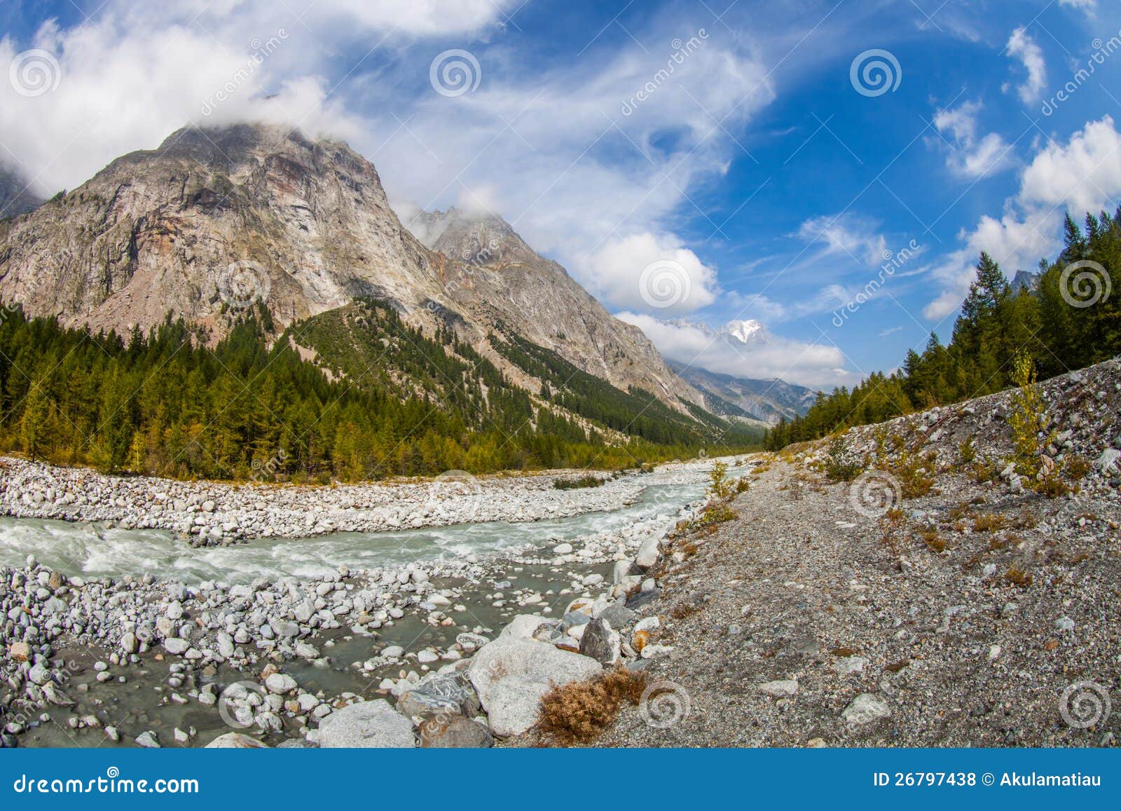 Val Veny, Italy - the Mountains and the River II Stock Photo - Image of ...