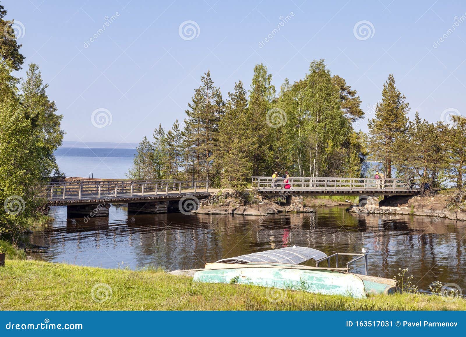 Valaam Island. Bridge stock image. Image of bank, landscape - 163517031
