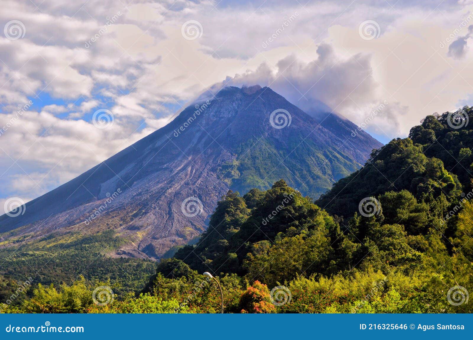 Valcano stock photo. Image of mount, valcano, forest - 216325646