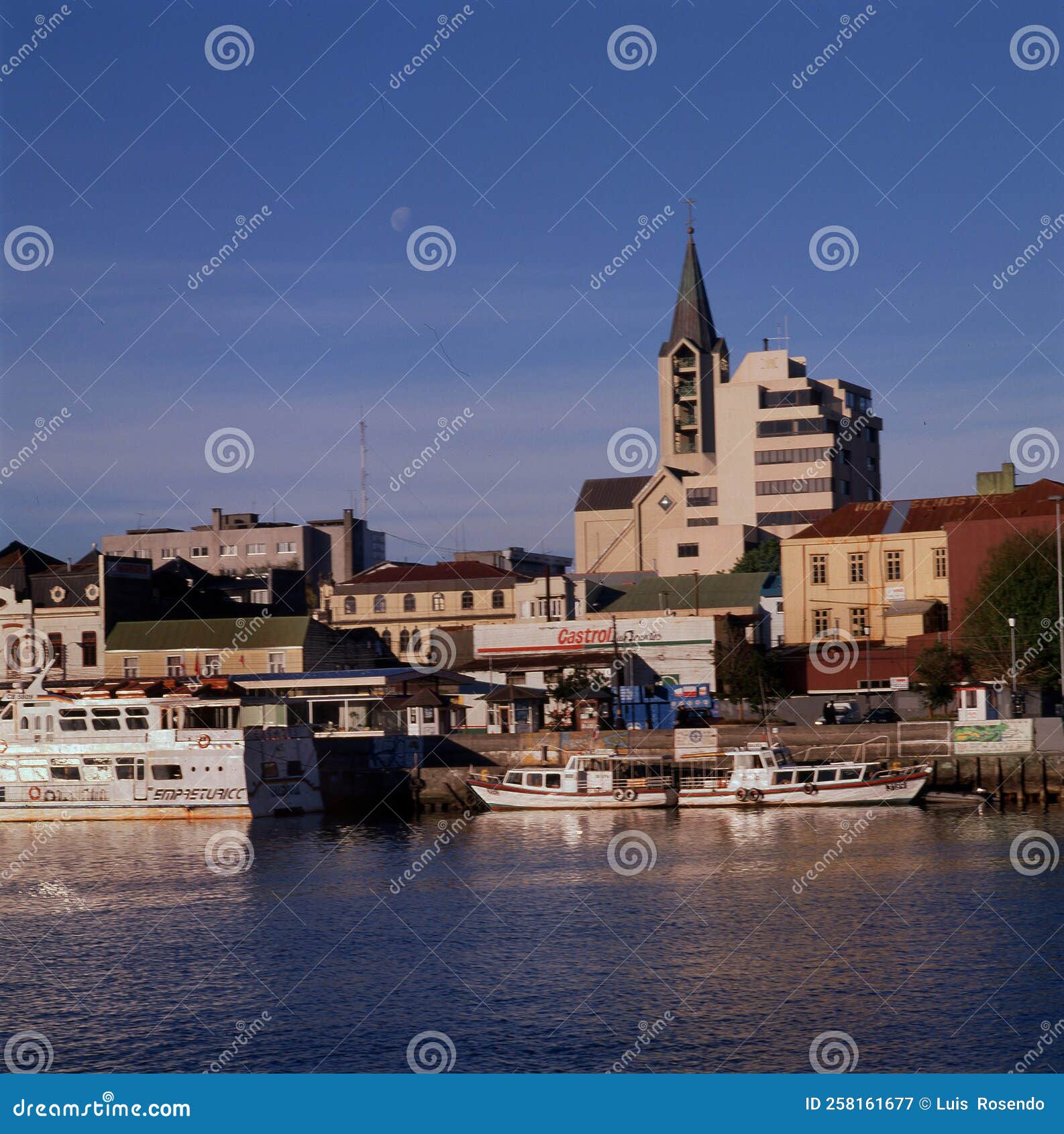 Valdivia riverside, Chile editorial photography. Image of skyline ...