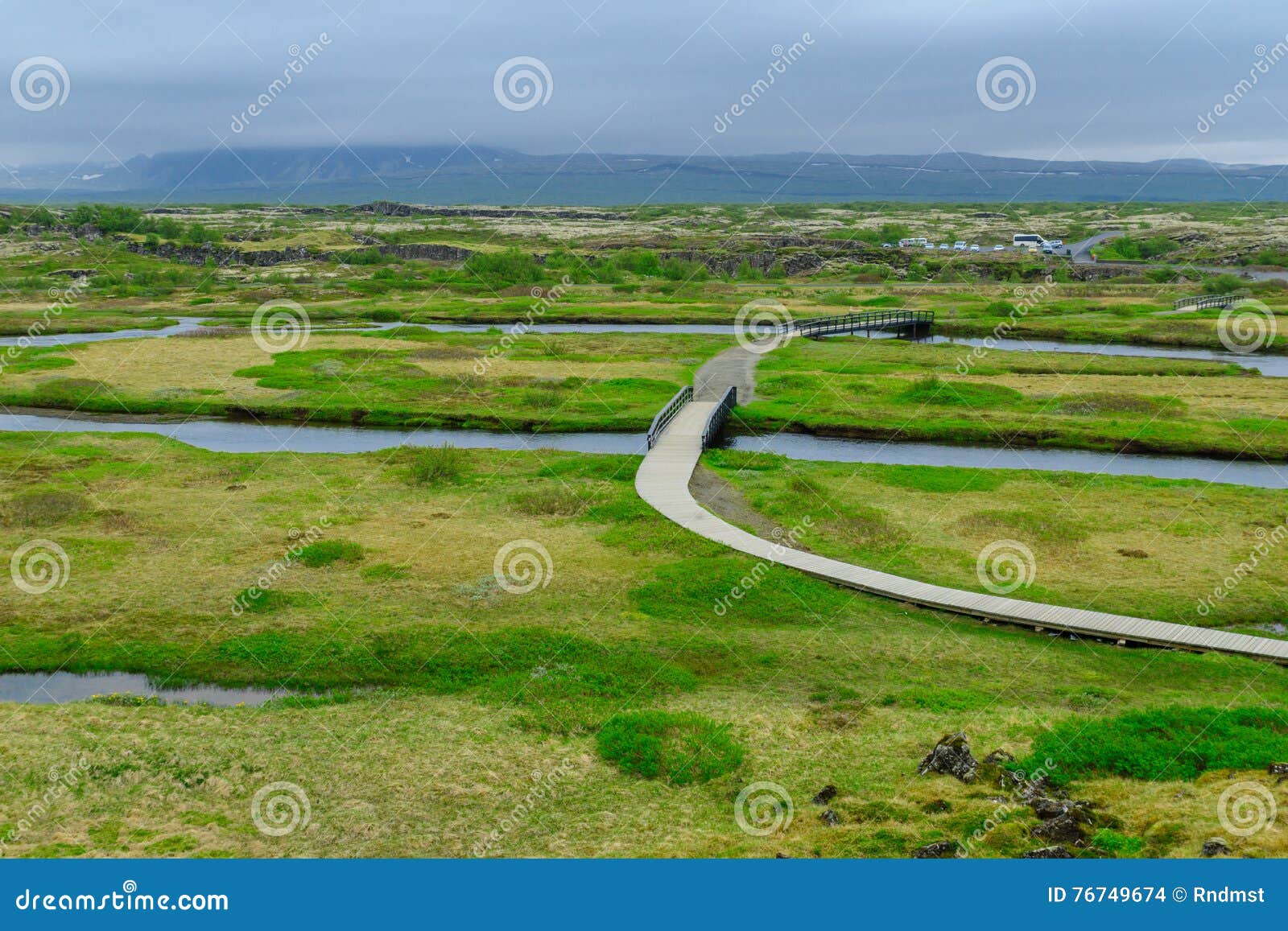 Vale Do Rift Em Thingvellir Foto de Stock - Imagem de norte, verde ...