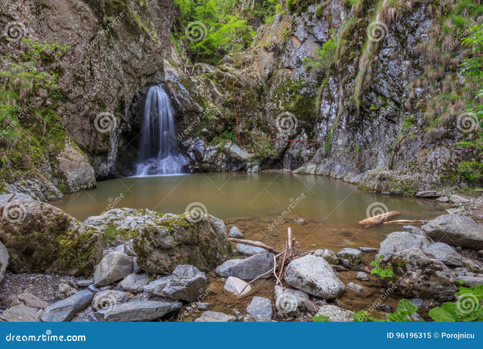 Valea Lui Stan Canyon and River in Romania Stock Image - Image of creek ...
