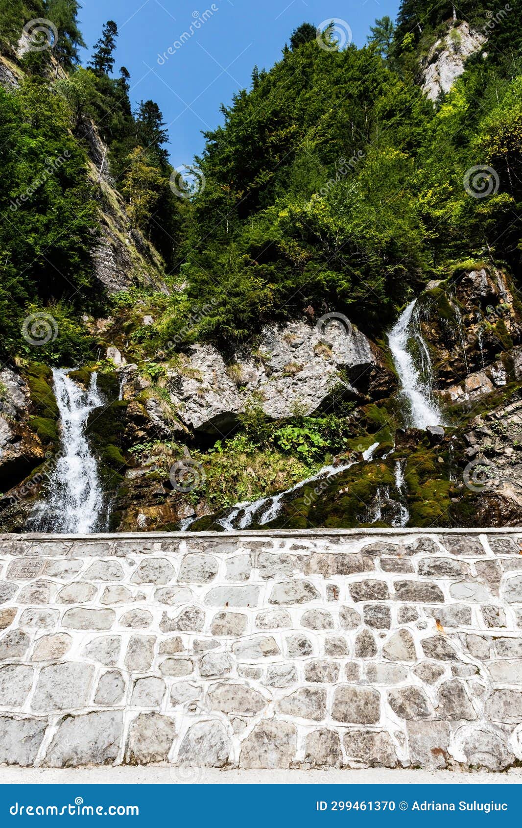 Valea Spumoasa Waterfall from Bucegi Mountains Stock Photo - Image of ...