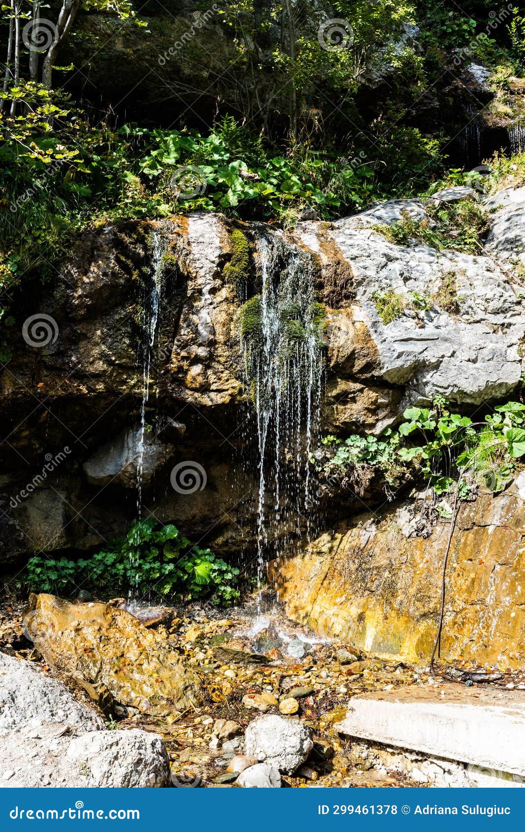 Valea Spumoasa Waterfall from Bucegi Mountains Stock Photo - Image of ...