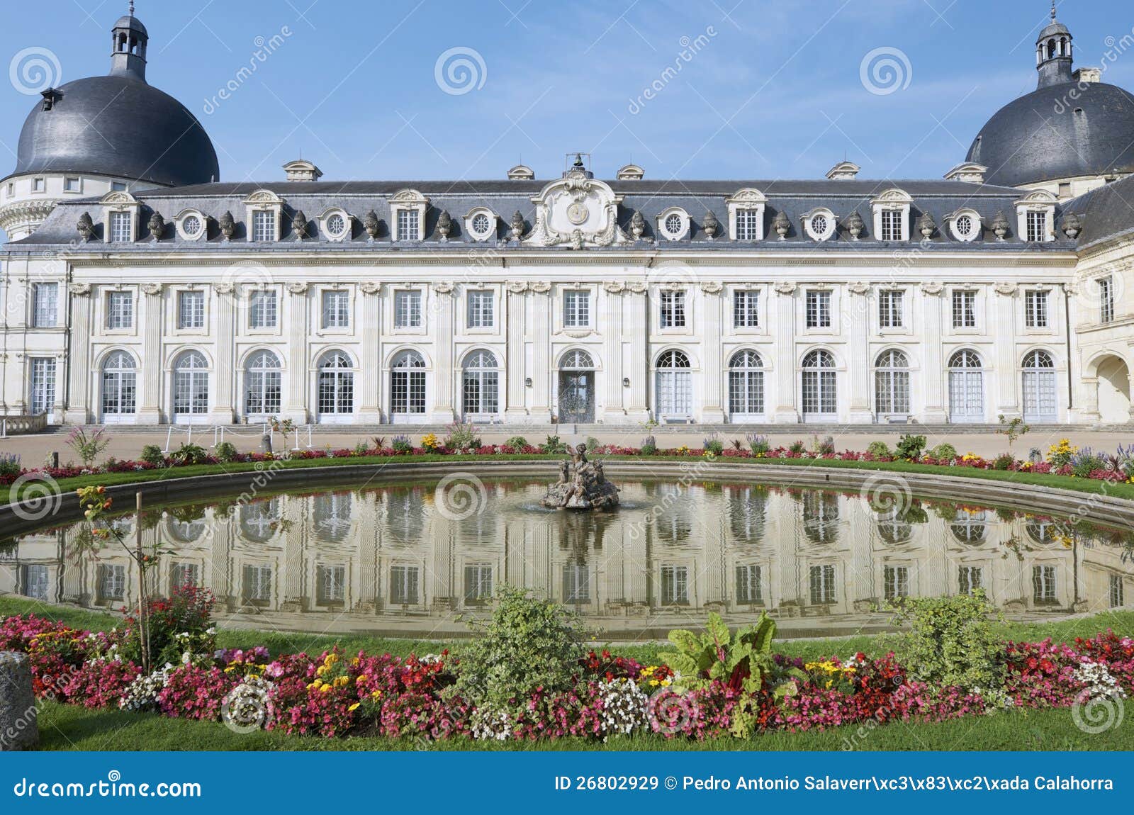 Valencay stock image. Image of famous, reflection, edifice - 26802929