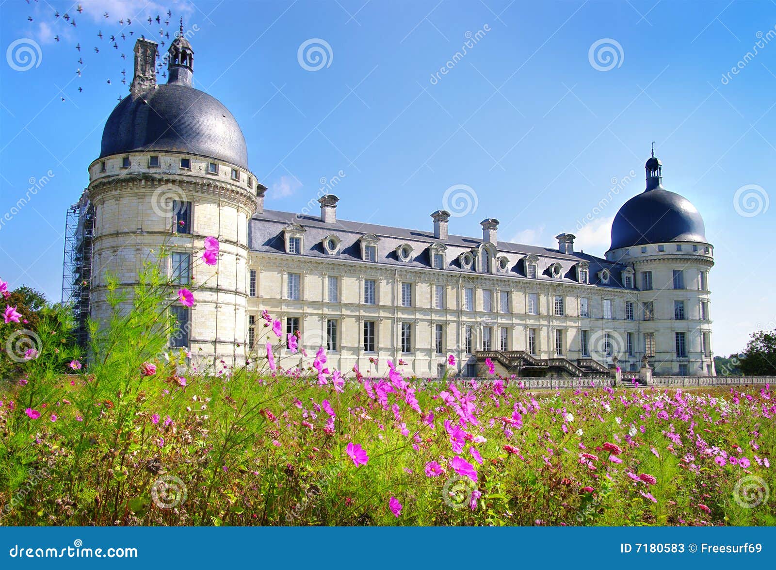 Valencay castle stock image. Image of history, landscape - 7180583