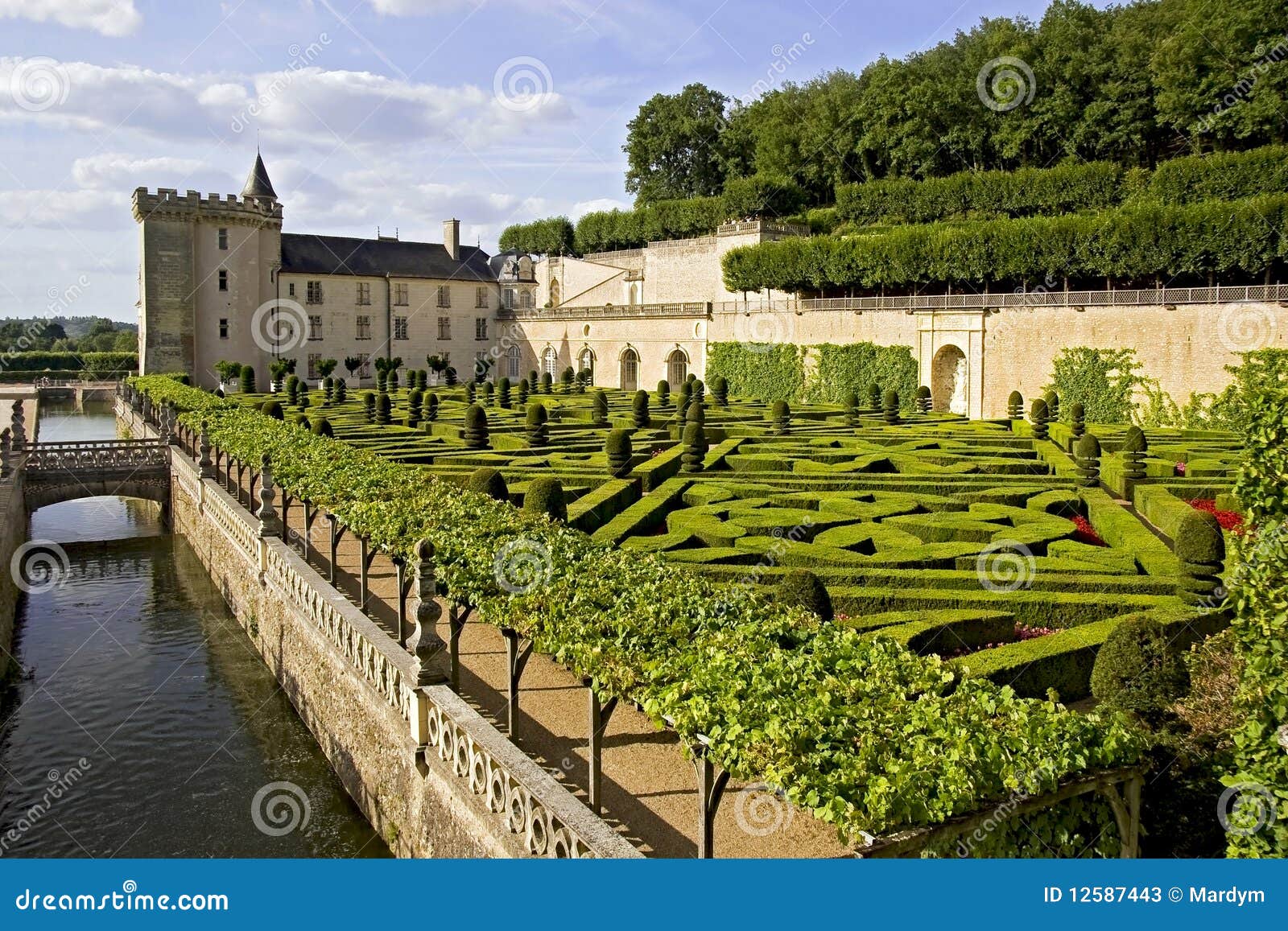Valencay Castle, Canal and Garden Stock Image - Image of chateau ...